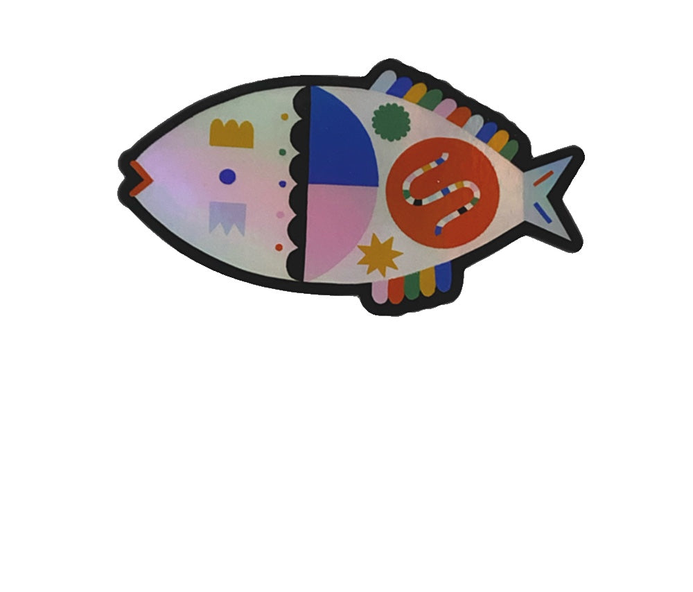 Rainbow Fish Holographic Sticker – Harlan Ruby LLC + Vroom Vroom Balloon™